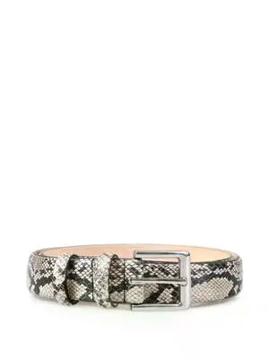 CORDERA Snake-effect Leather Belt