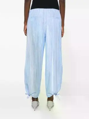 TOTEME Striped Drawstring-waist Trousers