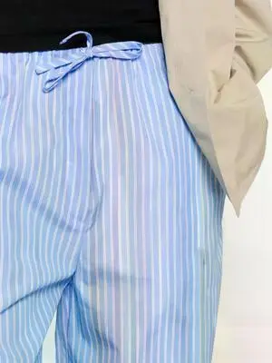 TOTEME Striped Drawstring-waist Trousers
