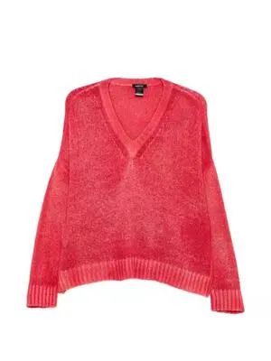 AVANT TOI V-neck Knitted Sweater - Red
