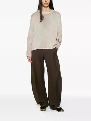 AVANT TOI Ribbed-trim Drop-shoulder Sweater - Neutrals