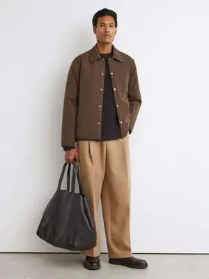 REISS Raider Lightly-padded Patch-pocket Overshirt - Brown