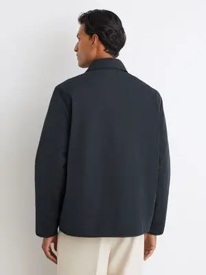 REISS Raider Lightly-padded Patch-pocket Overshirt - Navy