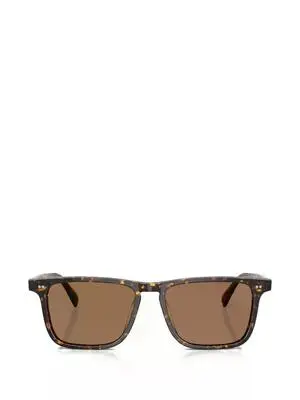 Oliver Spencer Brano Rectangle-frame Sunglasses - Brown