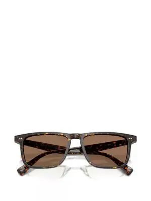Oliver Spencer Brano Rectangle-frame Sunglasses - Brown