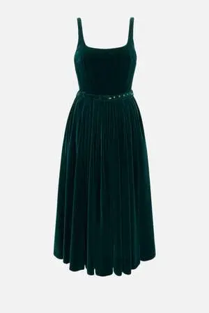 EMILIA WICKSTEAD Eagle Dress In Cotton Velvet