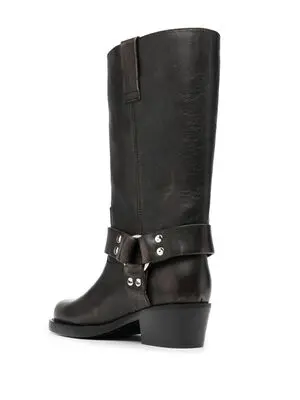 Paris Texas Faded-effect Harness Boots