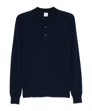ASPESI Long-sleeved Polo Shirt - Black