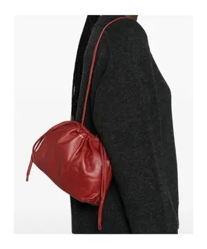 Soeur Suzette Drawstring Leather Shoulder Bag