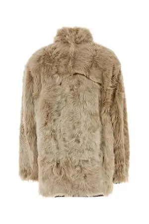 Isabel Marant Étoile Rema Shearling High-neck Coat - Beige