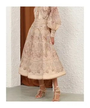 Zimmermann Ascent Panelled Midi Skirt