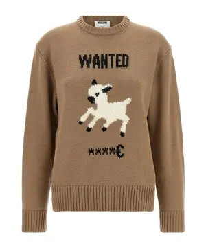 Moschino Extra-fine Merino Wool Intarsia Sweater