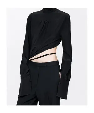 TOM FORD Washed Silk Tuxedo Jumpsuit With Belt Detail