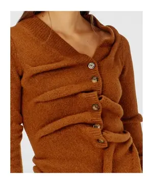 DIESEL® Button Detailed V-neck Cardigan