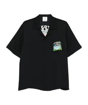 Casablanca Camp Collar Short Sleeve Shirt - No