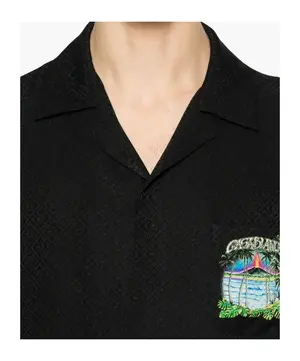 Casablanca Camp Collar Short Sleeve Shirt