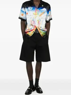 Casablanca Camp Collar Short Sleeve Printed Shirt