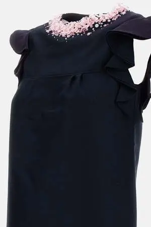SHUSHU/TONG Bead-embellished Ruffled-sleeves Blouse