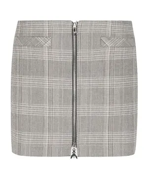 PATRIZIA PEPE Checked Mini Skirt - Grey