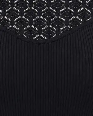Patrizia Pepe Lace Panel Knitted Top