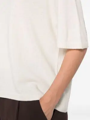Soft Goat Short-sleeve Fine-knit Cashmere T-shirt