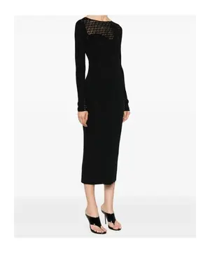 Patrizia Pepe Lace Panel Midi Dress