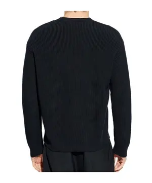 Emporio Armani Logo Embroidered Crewneck Jumper