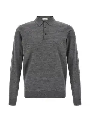 LARMERI STUDIO Merino Wool Polo Shirt - Grey