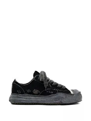 MAISON MIHARA YASUHIRO Hank Og Sole Shrink Leather Low-top Sneakers - Black