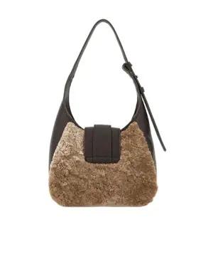 Hogan Faux Fur Panel Shoulder Bag