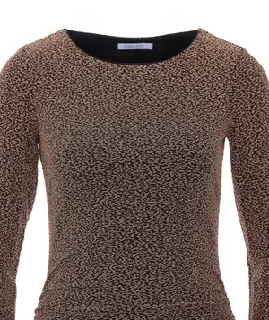 Patrizia Pepe Ruched Lurex Mini Dress