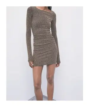 Patrizia Pepe Ruched Lurex Mini Dress