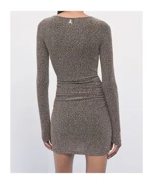 Patrizia Pepe Ruched Lurex Mini Dress