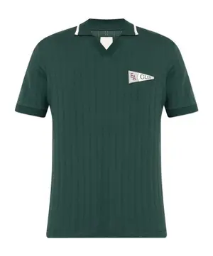 EMPORIO ARMANI Logo Patch Knit Polo Shirt - No