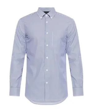EMPORIO ARMANI Striped Button-down Shirt - Blue