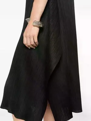 Issey Miyake Pleated Sleeveless Midi Dress