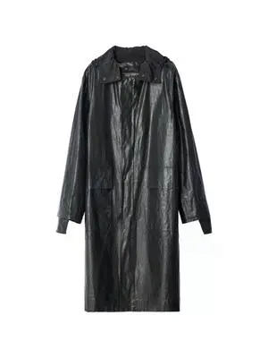 LEMAIRE Long Raincoat In Coated Linen And Cotton Blend