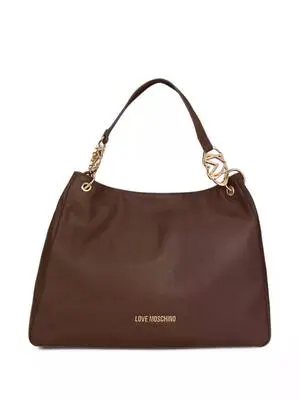 LOVE MOSCHINO Logo-plaque Grained-effect Tote Bag
