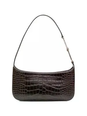 TOM FORD Tumbled Printed Crocodile-leather Arc Small Shoulder Bag