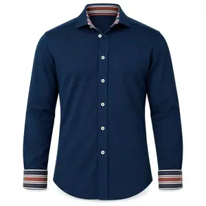 KOY CLOTHING Navy Piqué Shirt - Blue