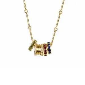 Rachel Nathan The Rondelles: Color Wheel Necklace - Gold