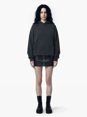 OTHER UK Vintage Issue Raw Edge Oversized Hoodie Vintage -women - Black