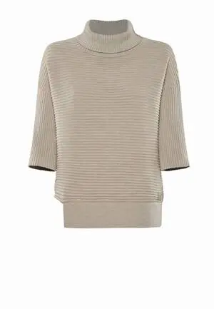 YOU LOOK PERFECT Pullover Bailey, Merino Asymmetric Turtleneck Pullover