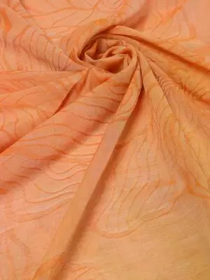 Emporio Armani Floral-jacquard Fringed Scarf
