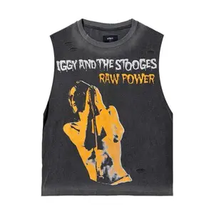 OTHER UK Iggy & The Stooges Raw Power Vintage Tank - Black