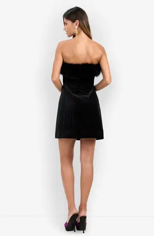 Trina Turk Finale Fur Dress