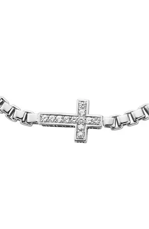 EFFY White Sapphire Cross Bracelet In Sterling Silver