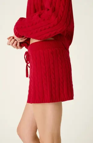 PJ SALVAGE Cable Knit Chenille Sleep Shorts
