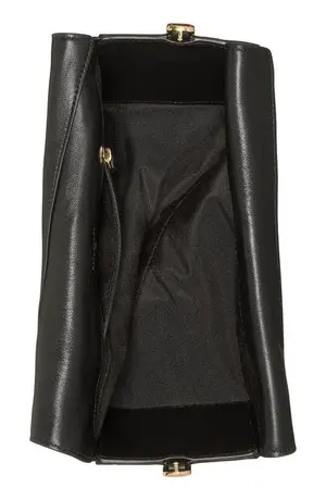 Kate Spade New York Deco Smooth Leather Twisted Flap Shoulder Bag - Black