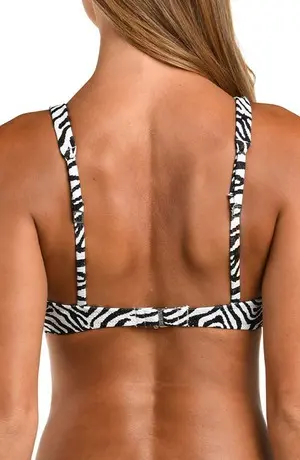 L'Agence Lexie Wild Zebra Bikini Top